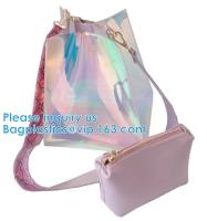 China Custom Clear PVC Cosmetic Bag Travel Pouch Holographic Envelope Clutch 0.01-5mm for sale