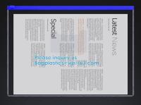 China A4 A5 Transparent PVC Zipper File Bag 18C Slider Closure Waterproof Document Envelope for sale
