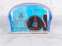 China Holographic PVC Cosmetic Zipper Makeup Bag 25x13x5cm Waterproof Travel Toiletry Case for sale