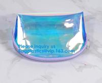 China Holographic PVC Cosmetic Zipper Makeup Bag 25x13x5cm Waterproof Travel Toiletry Case for sale