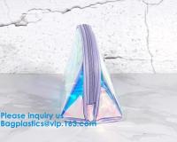 China Holographic PVC Cosmetic Zipper Makeup Bag 25x13x5cm Waterproof Travel Toiletry Case for sale