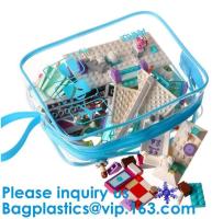 China Clear PVC Travel Toiletry Cosmetic Bag 23x17x11cm Waterproof Wash Pouch for sale