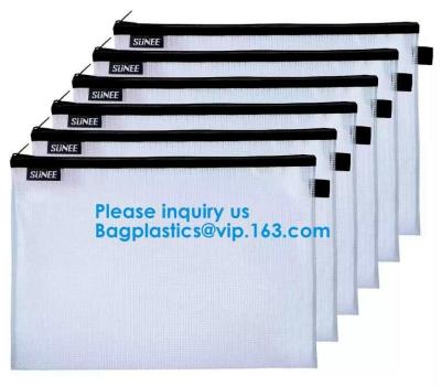 China Clear PVC Zipper File Bag A4 A5 Waterproof Document Organizer Eco Friendly Dust Proof for sale