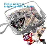 China Clear PVC Transparent Travel Toiletry Organizer Pouch 23cm Waterproof Wash Bag for sale