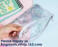 China Custom Window Cosmetic Bag 17x9x4cm Aluminum Foil Ziplock EVA PVC Travel Makeup Pouch for sale