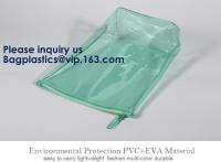 China Clear PVC Frosted Makeup Bag Custom Size Zipper Pouch for Travel Cosmetics for sale