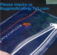 China Custom Frosted PVC Zipper Bags for Clothing Swimwear Packaging 1000pcs MOQ for sale
