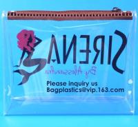 China Frosted PVC EVA Vinyl Slider Zipper Bag 0.3mm for Swimwear Clothes Packaging for sale