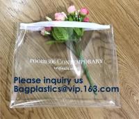 China Custom Printed Black Frosted PVC EVA Clothing Packaging Bag with Slider Zipper for Swimwear Underwear Beach Bags for sale