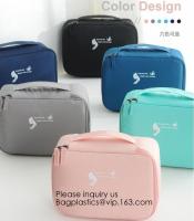 China Custom Canvas Cosmetic Bag 20x8x12cm Personalized Bridesmaid Gift Toiletry Bag with Embroidery Logo for sale