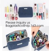 China Custom Logo Printed Transparent PVC Travel Cosmetic Bag 18.5x13.5x12cm Women Makeup Pouch for sale