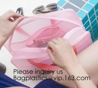 China Customizable PU Leather Cosmetic Bag 16x7x10.5cm Waterproof High Capacity Toiletry Bag for Travel for sale