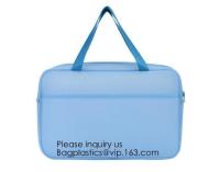 China Customizable PU Leather Cosmetic Bag 16x7x10.5cm Waterproof High Capacity Toiletry Bag for Travel for sale