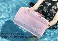 China Custom PVC Transparent Makeup Bag Waterproof Travel Cosmetic Toiletry Pouch 20x6x16cm for sale