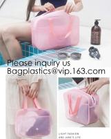 China Custom Transparent PVC Cosmetic Travel Bag 0.4mm Thickness Waterproof Makeup Pouch Wholesale for sale
