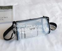 China Transparent PVC Cosmetic Bag 25x18cm Travel Makeup Pouch with Zipper Closure for sale