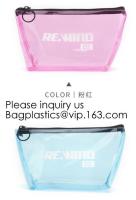 China Transparent PVC Cosmetic Bag Waterproof Travel Makeup Pouch with Handle 20x14x12cm for sale