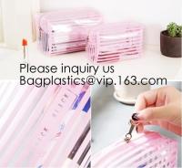 China Clear PVC Zipper Pouch with Strap Makeup Bag 20x14x12cm Custom Logo Travel Cosmetic Organizer for sale