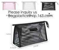 China Wholesale Transparent PVC Cosmetic Makeup Bag Toiletry Travel Pouch 19x13x6 cm Custom Logo for sale