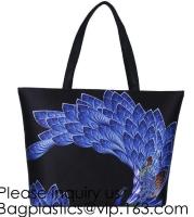 China Custom Printed Canvas Tote Bag Eco-Friendly Reusable Shopping Bag 28x38 cm for sale