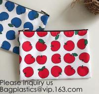 China Custom Canvas Cosmetic Bag Bulk Wholesale Makeup Bag with Zipper 80-100gsm for sale