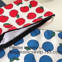 China Custom Canvas Cosmetic Bag Bulk Wholesale Makeup Bag with Zipper 80-100gsm for sale