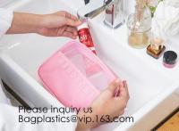 China Custom Nylon Mesh Travel Toiletry Pouch 20x15cm Water Repellent Cosmetic Organizer Bag for sale