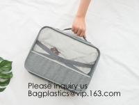 China Custom Logo 4pcs Packing Cubes Set Compression Travel Cubes Laundry Pouch 24x10x14cm Canvas for sale