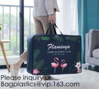 China Custom 600D Polyester Quilt Storage Bag with Zipper Large Capacity 50x40x20cm Ecofriendly Home Organizer for sale