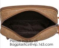China Custom Canvas Cosmetic Makeup Bag 25x7x17cm Travel Pouch Organizer Eco Friendly for sale