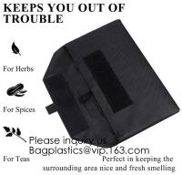 China Custom Activated Carbon Lined Odor Smell Proof Bag 11x6 Inch with Lock for Smoking Accessories for sale