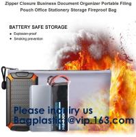 China OEM Fireproof Cash Pouch Bag for Documents Lipo Battery 10.6x6.7x0.8 Inch Fiberglass Waterproof for sale