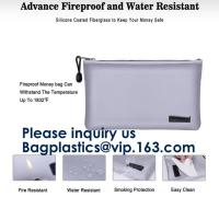 China OEM Fireproof Cash Pouch Bag for Documents Lipo Battery 10.6x6.7x0.8 Inch Fiberglass Waterproof for sale