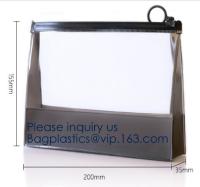 China Custom Transparent EVA Cosmetic Bag with Double Zip Design 16.5x4x15.5cm for sale