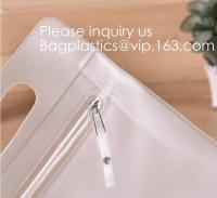 China Custom Eco-Friendly Transparent EVA Cosmetic Bag with Zipper 23.5x4x21cm for sale