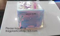 China Custom Holographic PVC Cosmetic Bag with Zip Lock 15x15cm Cushioning Bubble Mailer for sale