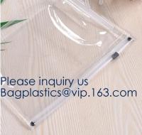China Custom Logo Zip Lock Transparent EVA Cosmetic Bag 13.5x9.5cm Reusable Swimwear Pouch for sale