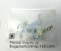 China Custom Holographic PVC Cosmetic Bag 20x18x5cm Eco-Friendly Transparent Makeup Pouch with Zipper for sale