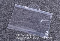 China Custom PVC EVA Cosmetic Bag 17x6.5x12.5cm Waterproof Clear Frosted Zip Lock Makeup Pouch with Logo Printing for sale