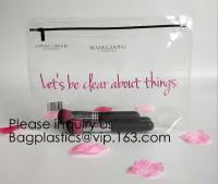 China Custom Clear EVA PVC Zipper Packaging Bag 24x7.5x18cm for Cosmetics Gifts Travel for sale
