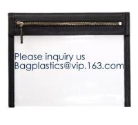 China Custom Holographic PVC Cosmetic Bag Eco-Friendly Heat Seal Frosted Plastic Zip Lock Makeup Pouch 1000pcs MOQ for sale