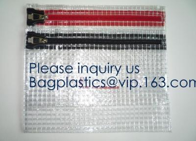 China Custom Logo PVC Zippered Bank Deposit Bag 11x8.3 Inch Waterproof Security Cash Bag for sale