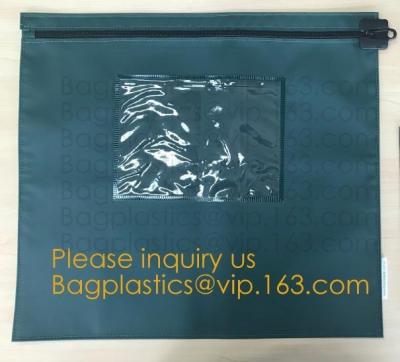 China Waterproof Locking Security Deposit Bag 11x15 Inch Nylon Bank Document Storage with Keys for sale