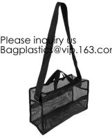 China Eco-Friendly Nylon Mesh Cosmetic Bag 38x35cm Customizable PVC Mesh Makeup Pouch for sale