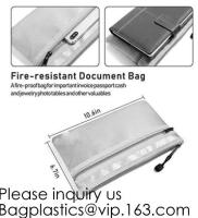 China Silicone Coated Fire Resistant Envelope bag Fireproof Money Document Bag,Fireproof Bag Fire Proof and Water Resistant Do for sale