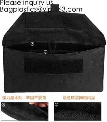 China Fireproof Document Bag Silicone Coated Fiberglass 16x12x3 Inches Fire Resistant Money Safe Storage for sale