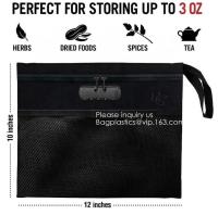 China Custom Smellproof Odorless Stash Storage Pouch Polyester 500pcs MOQ for sale