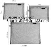 China Nylon Mesh Makeup Bag Set 5 Pack See Through Travel Cosmetic Pouch Zipper Toiletry Organizer 7.1x2.4x5.1 Inch for sale