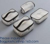 China Clear PVC Travel Makeup Organizer Bag Waterproof Toiletry Pouch 10.3x6x4 Inch TSA Approved for sale