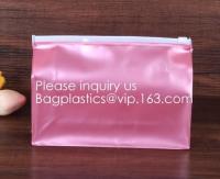 China Transparent Waterproof Toiletry Bag with Zipper Travel Cosmetic Pouch 0.4mm PVC for sale